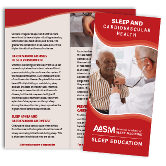 Sleep and Cardiovascular Health Brochures | members.AASM.org